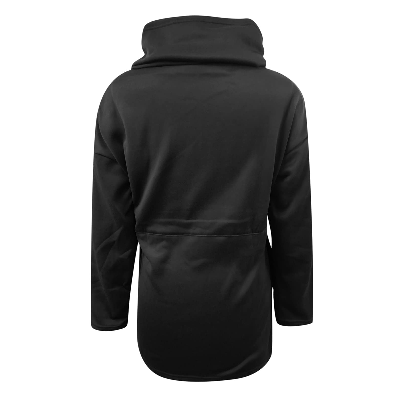 iQKA Women Long Sleeve High Neck Sweatshirt Solid Color Casual Loose Turtleneck Pullover Tops Fall Blouse S-3XL(Black，XXL)