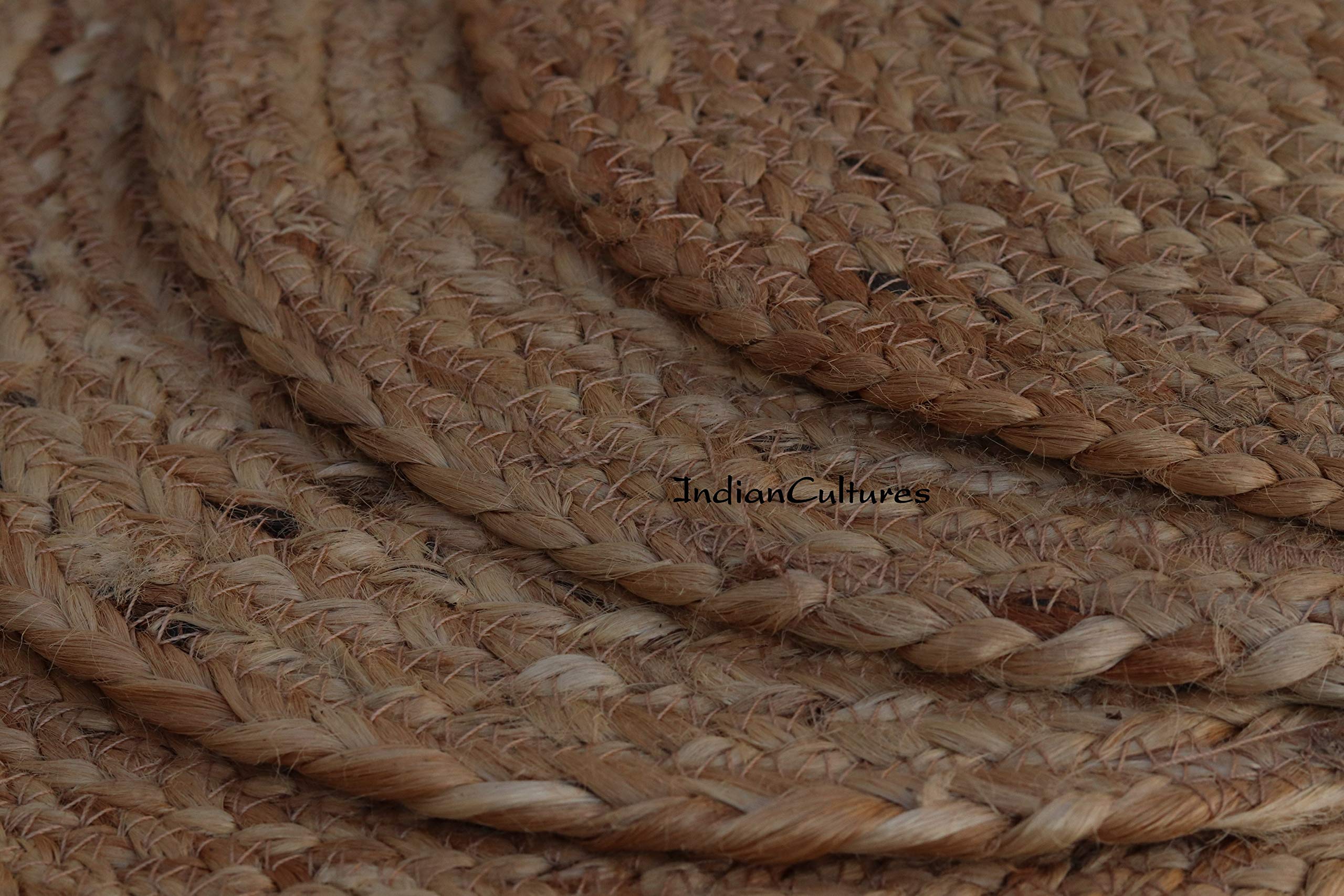 Heat Resistant Non-Slip Weave Placemats Hemp Insulation Pads Braided Tablemats Natural Jute Handmade Woven Placemats ,Round Burlap Placemats Set 12" Approx (6)