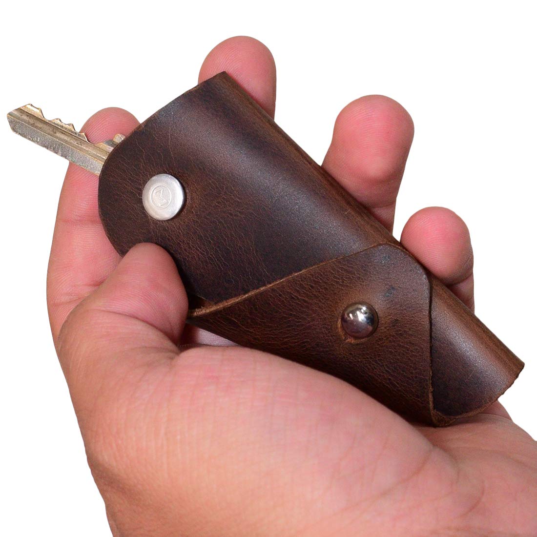 Hide & Drink, Leather Key Cover/Holder/Keychain/Case/Organizer/Accessories, Handmade - Bourbon Brown