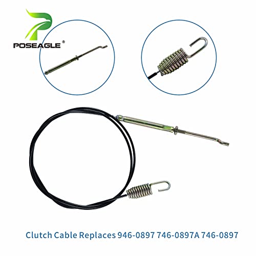 POSEAGLE 746-0897 Cable Compatible with MTD 946-0897 Auger Cable, MTD 746-0897 Auger Cable 746-0897, 746-0897a Auger Clutch Cable 746-0897, 746 0897