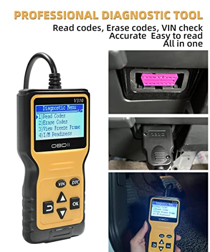 YAKEFLY Universal OBD2 Scanner,Car Engine Fault Code Reader CAN Diagnostic Scan Tool Scanner Diagnostic Tool,Car Scanner Vehicle Engine Code,to Check Engine Light.