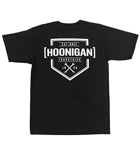 Hoonigan BRACKET X LOGO Short Sleeve Tee Black/Cyan / 2XL