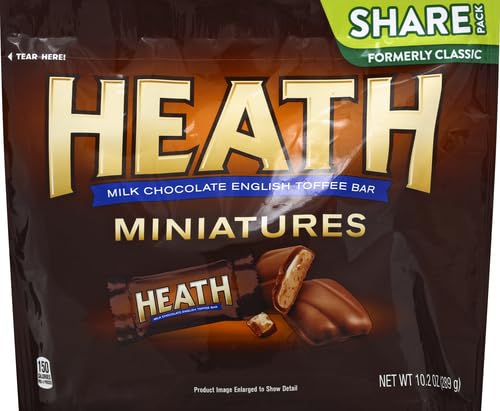 HEATH Miniatures Chocolatey English Toffee Candy Share Pack, 10.2 oz