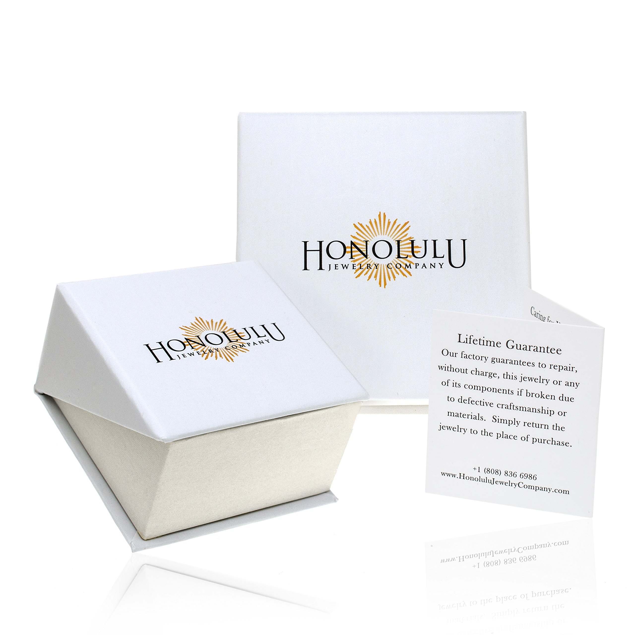 Honolulu Jewelry Company Sterling Silver High Polished Whale Tail Necklace Pendant with 18" Box Chain