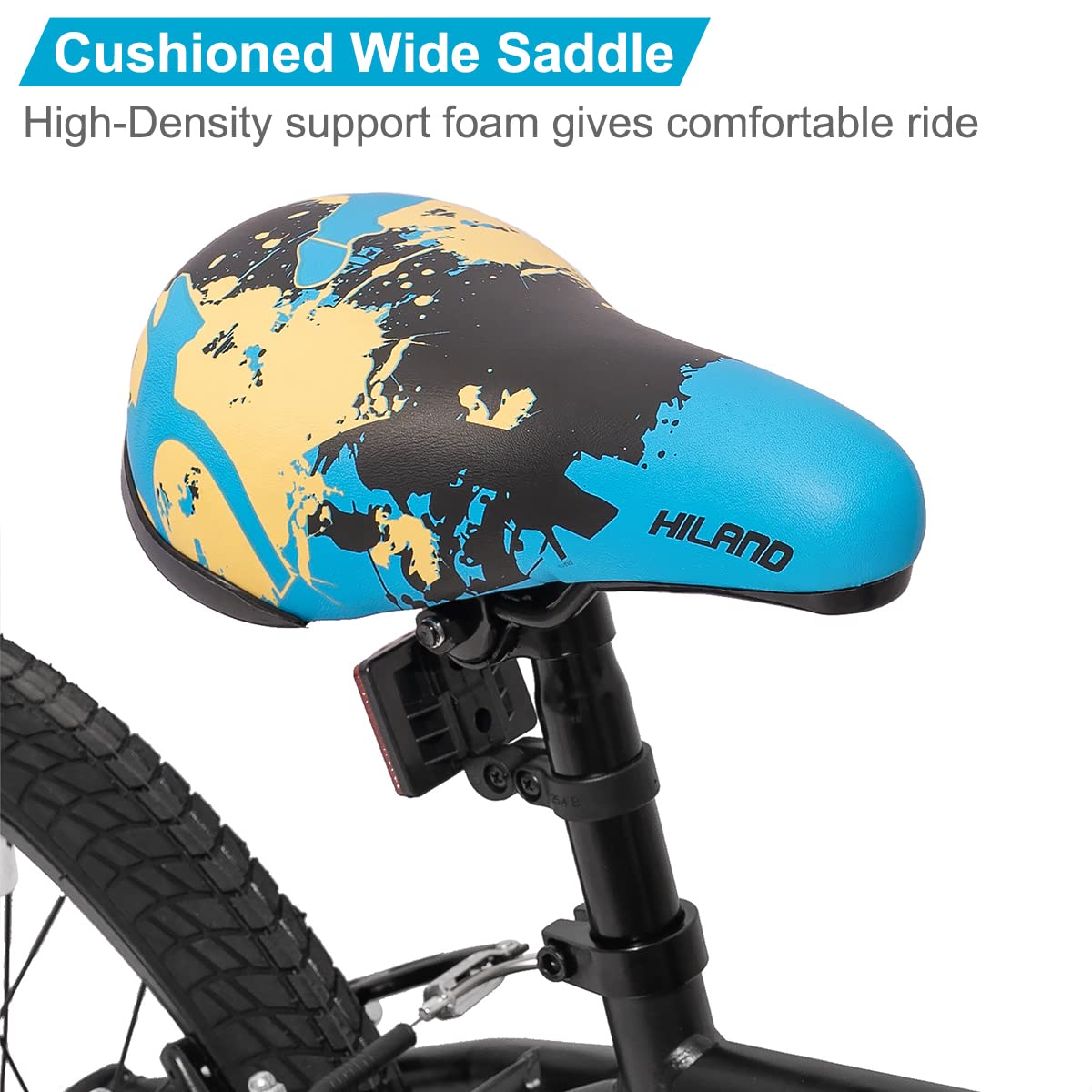 Hiland 20 inch BMX Bike for Kids and Beginner-Level to Advanced Riders with 2 Pegs Black
