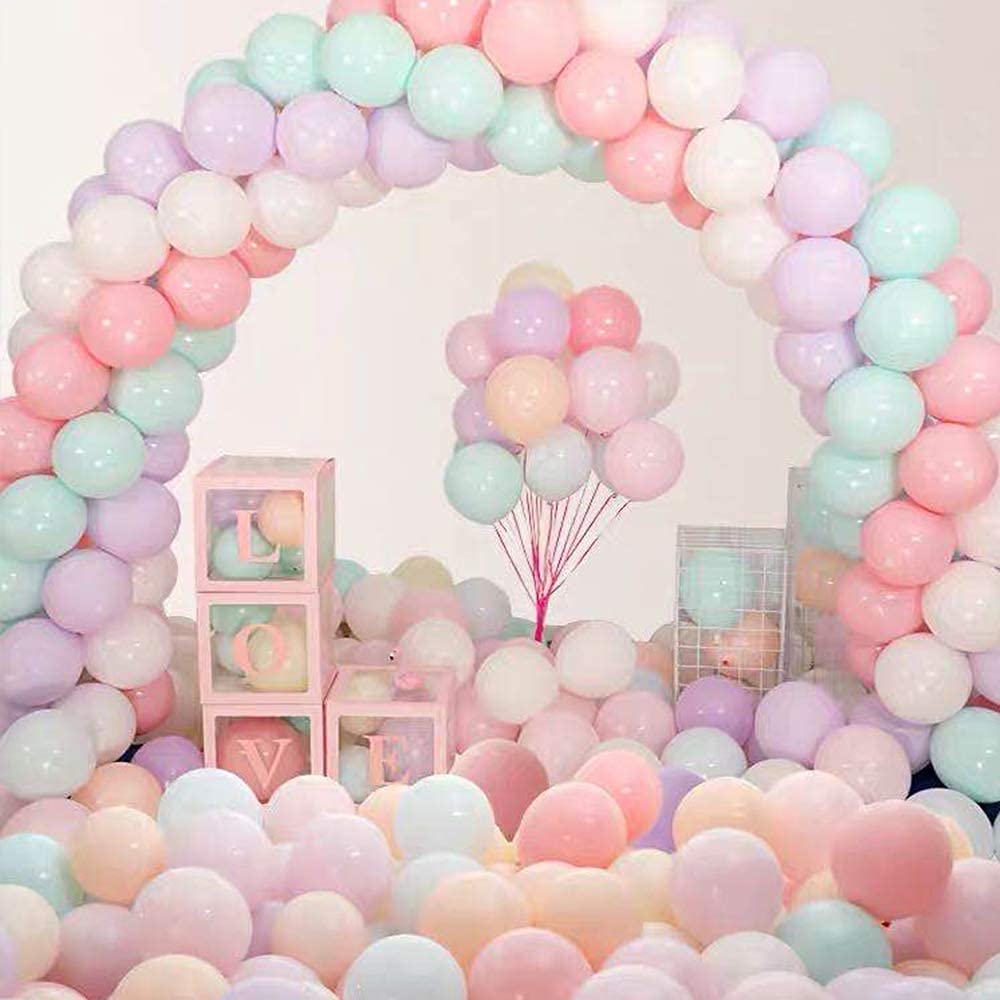 Kalyerparty Pastel Balloons,100 Pcs 10inches Assorted Pastel Balloons for Birthday Baby Shower Party Decorations