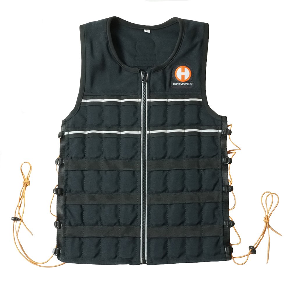 Hyperwear Hyper Vest ELITE Fully Adjustable Weight Vest - Stretch CORDURA® Fabric Zipper Thin Steel Weights - Weighted Vests for Running, Strength, Endurance, Walking (10 lbs SMALL)