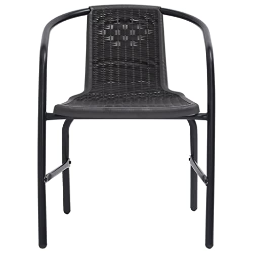 YUHI-HQYD 5 Piece Patio Dining Set,Afternoon Tea Suit,Conversation Furniture,Backyard Decor,Assembly Required,Suitable for Balcony, Deck, Backyard, Patio, Garden, Poolside, Black