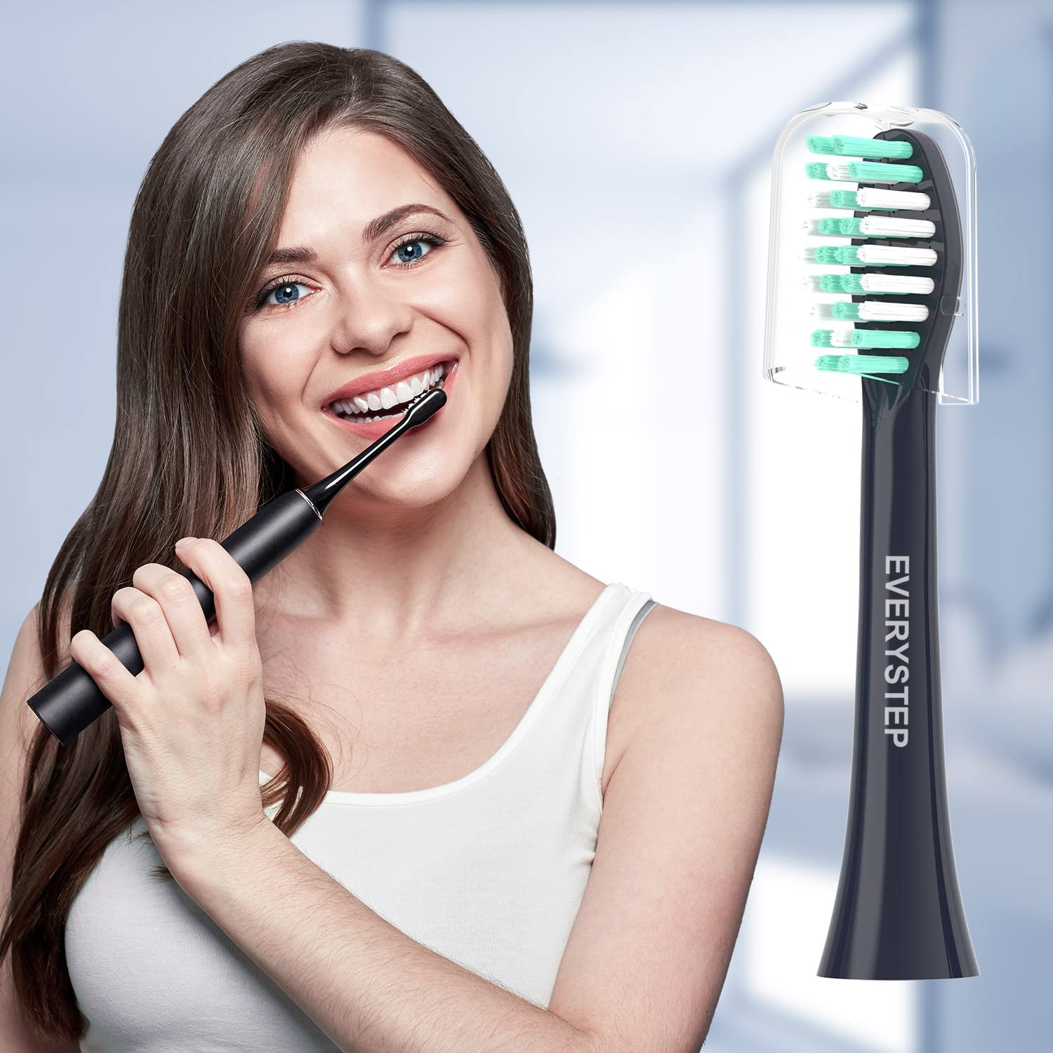 Replacement Toothbrush Heads Compatible with Philips Sonicare One Electric Toothbrush,Everystep Brush Head 10 Pack for HY1100 for HY1200 for BH1022,Blue