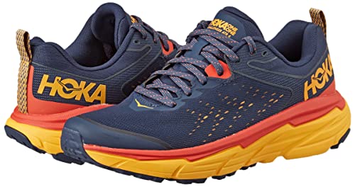 Hoka Men's Challenger 6 All Terrain Running Shoes Sneakers (Outer Space - Radiant Yellow, us_footwear_size_system, adult, men, numeric, wide, numeric_11)