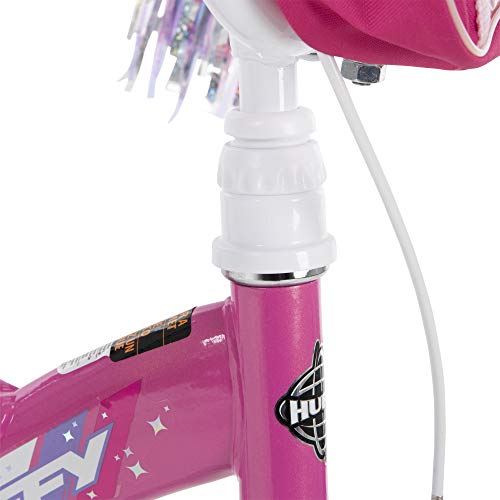 Huffy Glimmer 14” Girl’s Bike with Training Wheels, Quick Connect Assembly, Pink