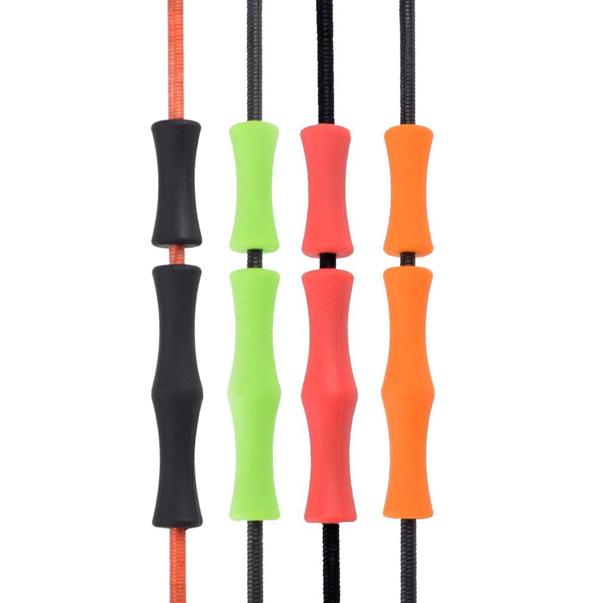 Huanggui Archery Bowstring Finger Saver Guard Soft Silicone Finger Tab for Left and Right Hand (mixed colour 4 Sets)