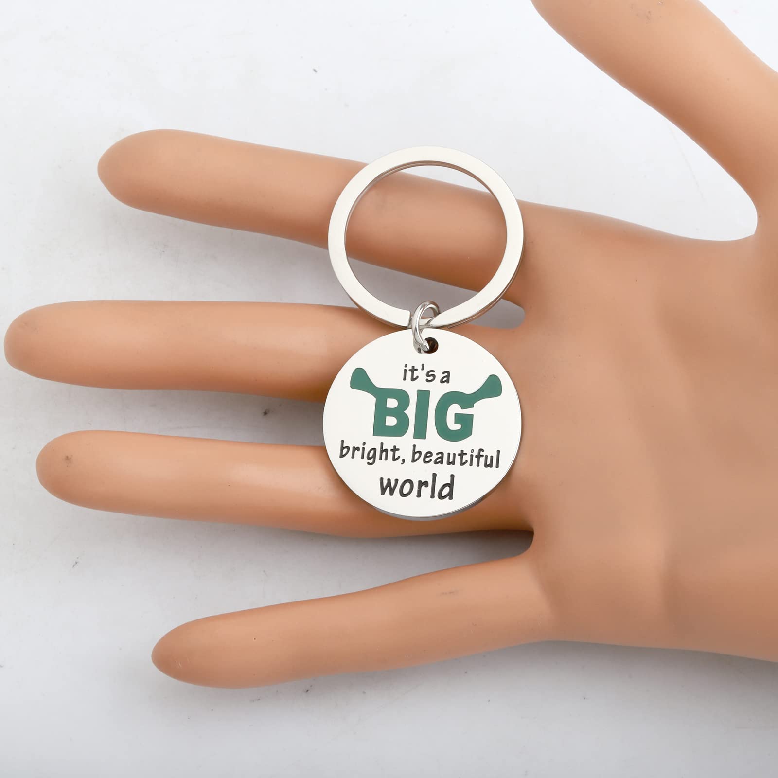 MAOFAED Musical Inspired Gift It’s A Big Bright Beautiful World Keychain Musical Theatre Gift Actor Actress Gift (a big bright)