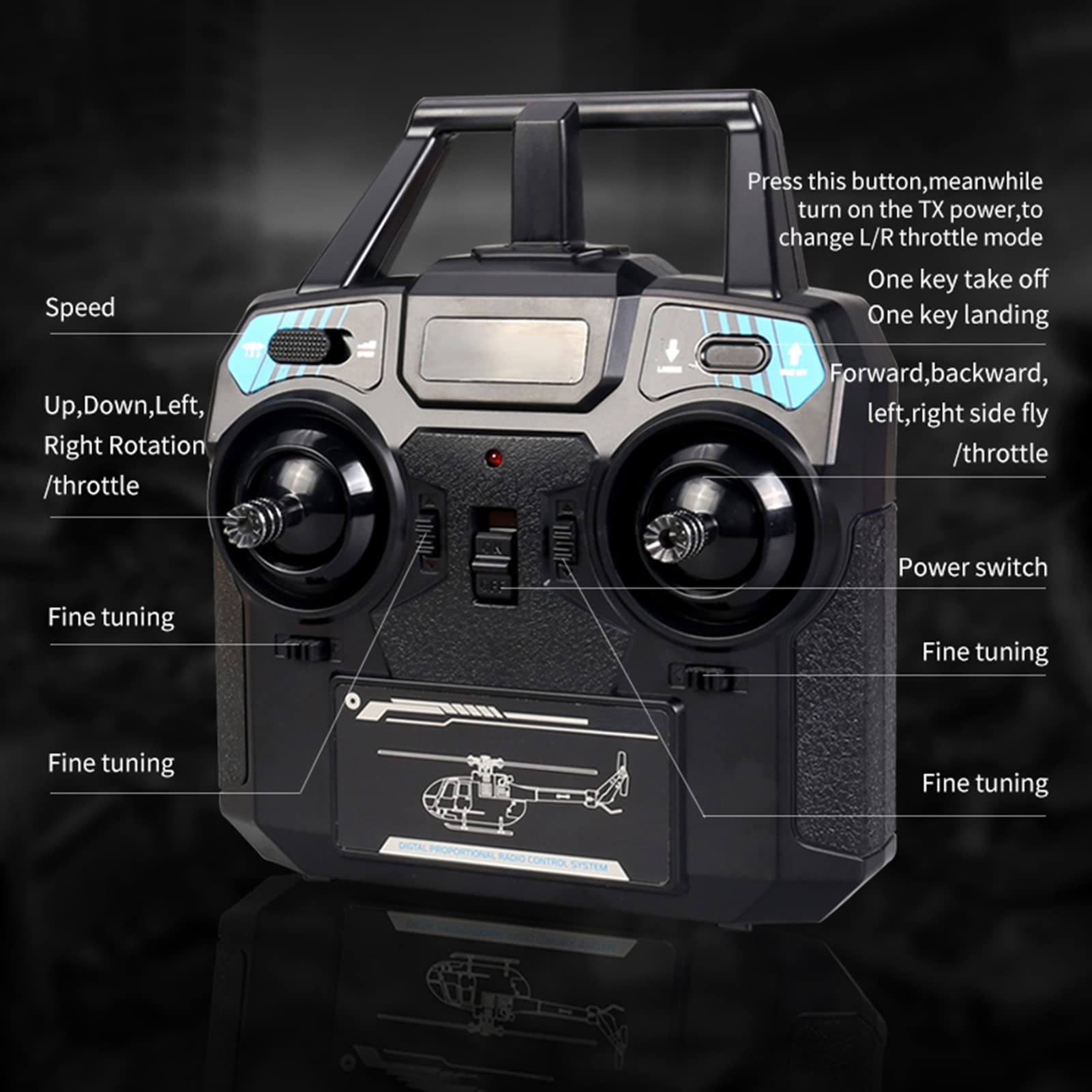 GoolRC C186 Remote Control Helicopter Remote Control Drone Single Propeller Without Ailerons 6-axis Gyro Stabilization Remote Control Airplane Altitude Hold Girls Adults 3 Batteries