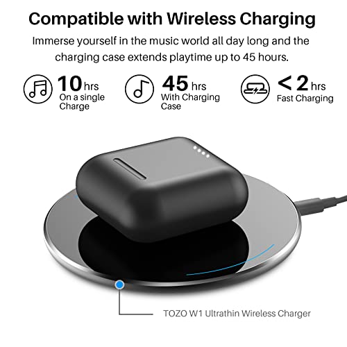 TOZO T6 True Wireless Earbuds Bluetooth 5.3 Headphones Touch Control & TOZO OpenReal Open Ear Headphones Bluetooth 5.3 Air Conduction Wireless Headphones Sport Earbuds