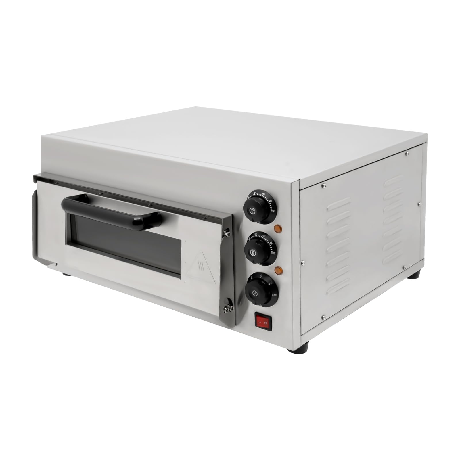 Surneis Pizza Oven, Countertop Microwave Ovens, Commercial Ovens with Thickened Insulation, 1.3KW Indoor Pizza Oven, Adjustable Temperature and Time for Families, Parties, Barbecues