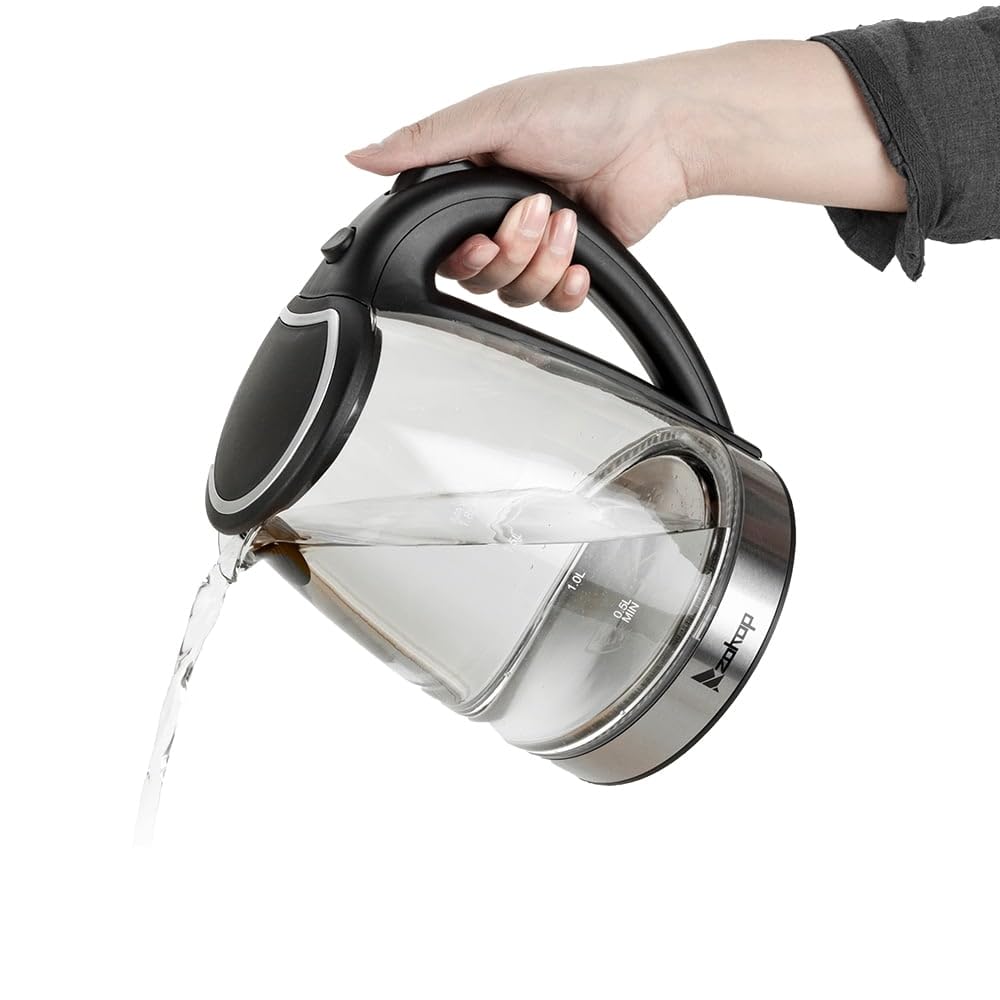 HD-1857-A 110V 1500W 1.8L Electric Glass Kettle US Plug