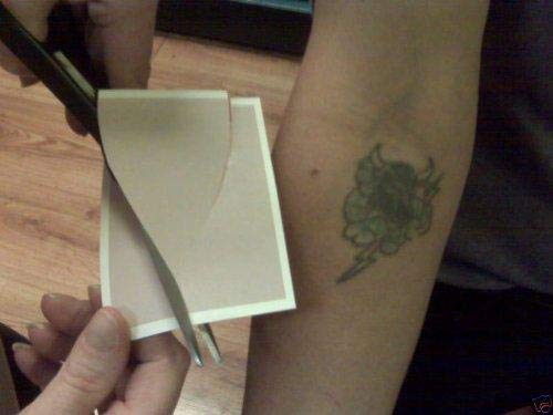 Hide Ink Temporary Tattoo Cover Up 4" x 6" - OLIVE COLOR (5-Pack)