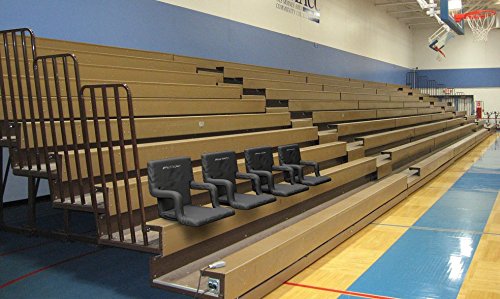 Home-Complete Wide Stadium Seat Chair Bleacher Cushion, 1-Pack, Black