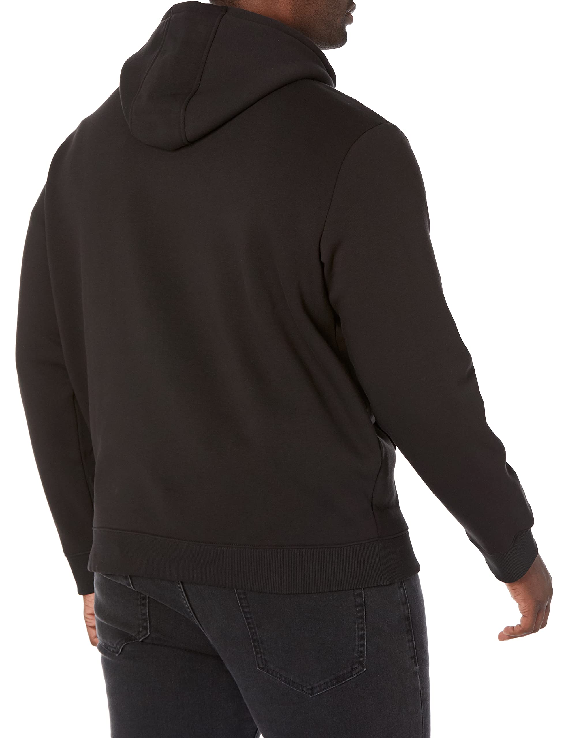 HUGO Boss Men's Devertree Print Logo Hooded Sweatshirt, raven black, XL