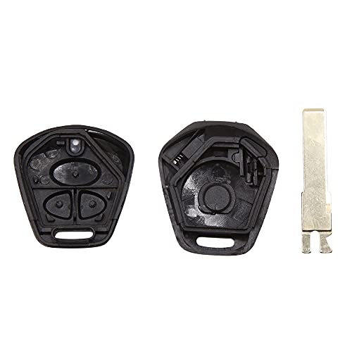X AUTOHAUX 2pcs 3 Buttons Uncut Insert Key Fob keyless Entry Remote Control Key Case Shell Replacement for Porsche Cayenne 911 996 Boxster S 986