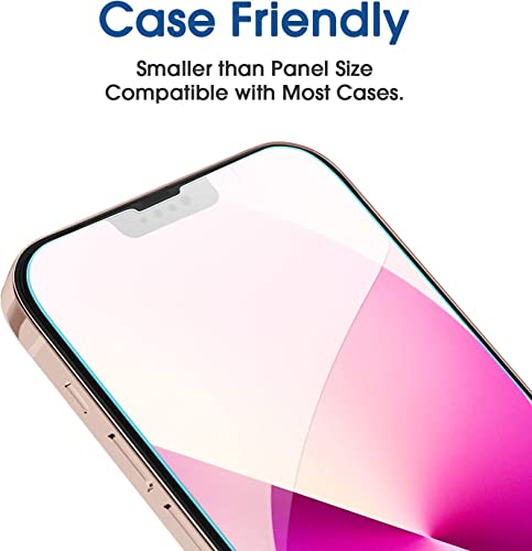 TRM TECH Screen Protector Tempered Glass For Apple iPhone 13 Mini (5.4" Inch), Case Friendly, Easy Installation, Anti-Scratch, Bubble-Free, 9H Hardness, Clear, Retail Box - (3-Pack)