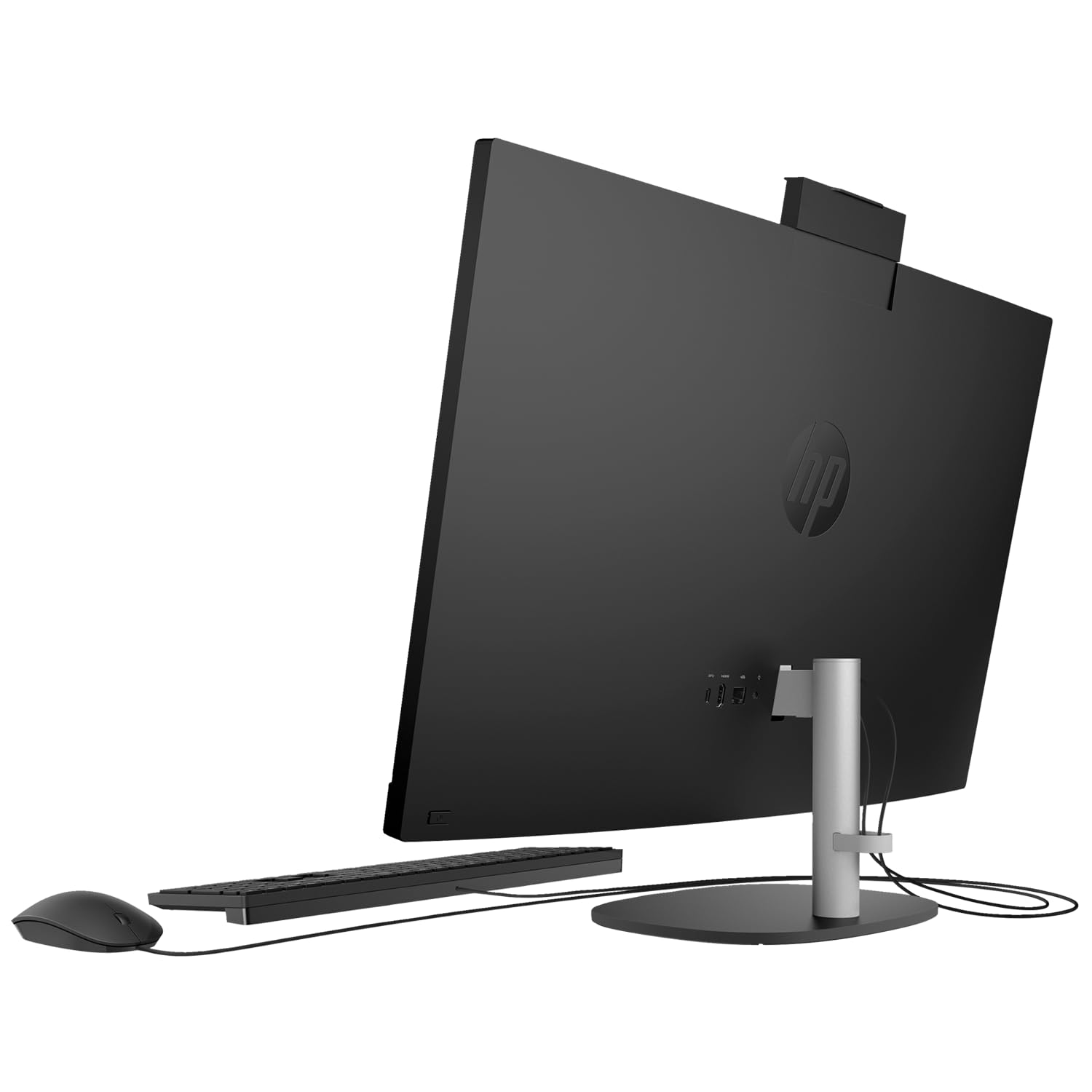 HP Newest 27'' All-in-One desktop computer, 27" FHD Screen, AMD Ryzen 5 7520U, 8GB RAM, 2TB SSD, IR Webcam, HDMI, Wi-Fi 6, Wired Keyboard & Mouse, Windows 11 Home, Black