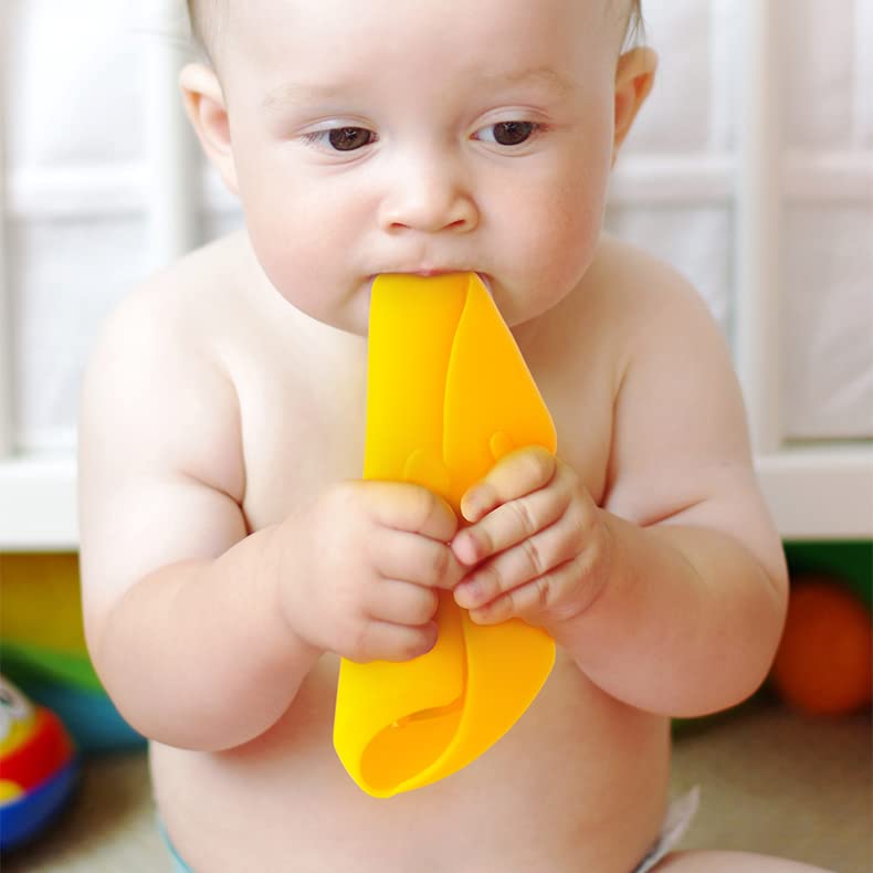 Silicone Baby Bibs Easily Wipe Clean ,Cartoon baby bibs for Child,Comfortable Soft Waterproof Bib Keeps Stains Off (two pack)