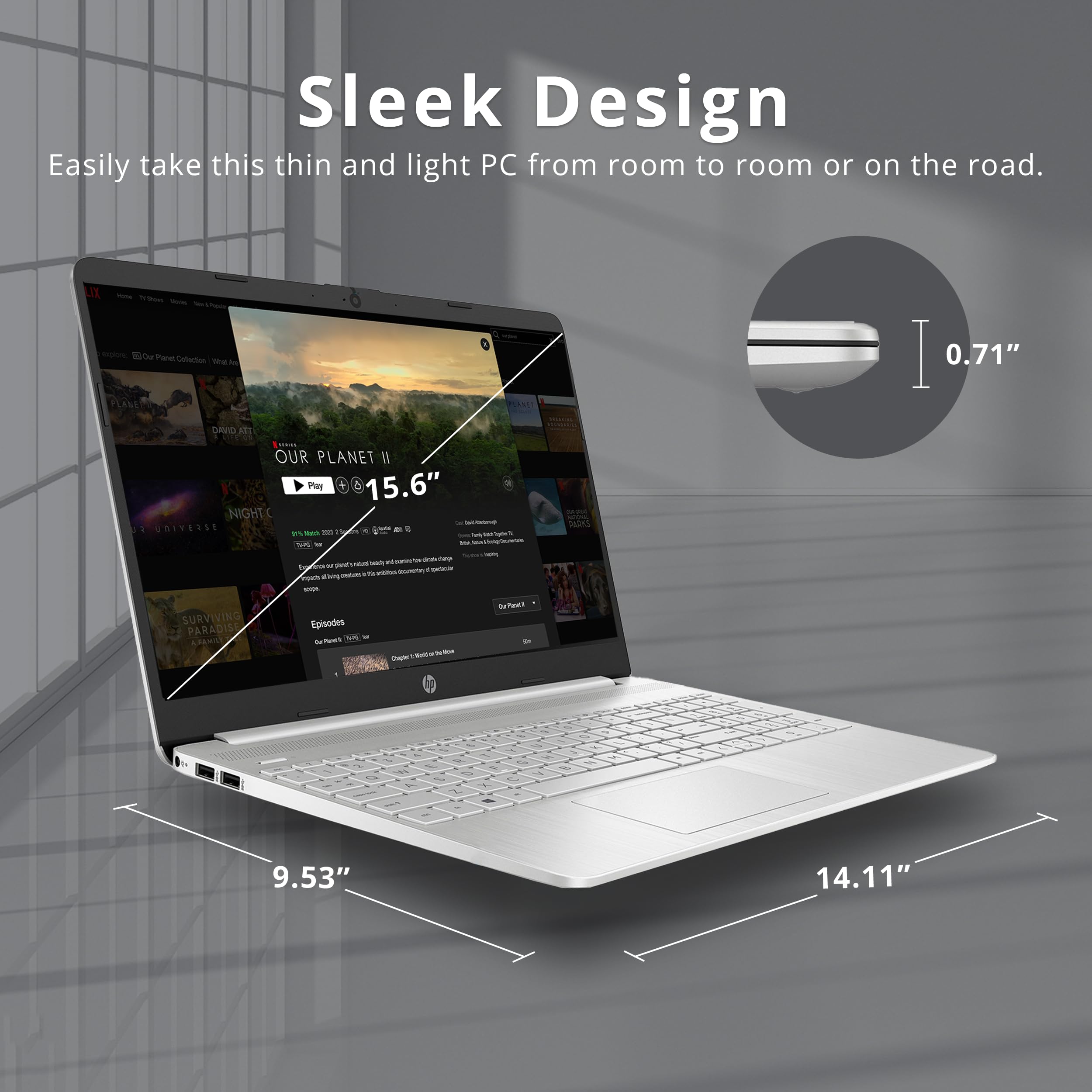 HP 2022 15.6'' HD Touchscreen Laptop, 11th Gen Intel Core i3-1115G4, 8GB DDR4 RAM, 256GB PCIe SSD, Intel UHD Graphics, HD Audio, 720p HD Camera, Win 11, Silver, 32GB Snow Bell USB Card