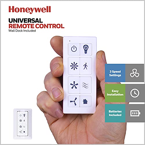 Honeywell Ceiling Fans Carmel, 48 Inch Contemporary Indoor LED Ceiling Fan with Light, Remote Control, Dual Mounting Options, Dual Finish Blades, Reversible Motor - 50196-01 (Brushed Nickel)
