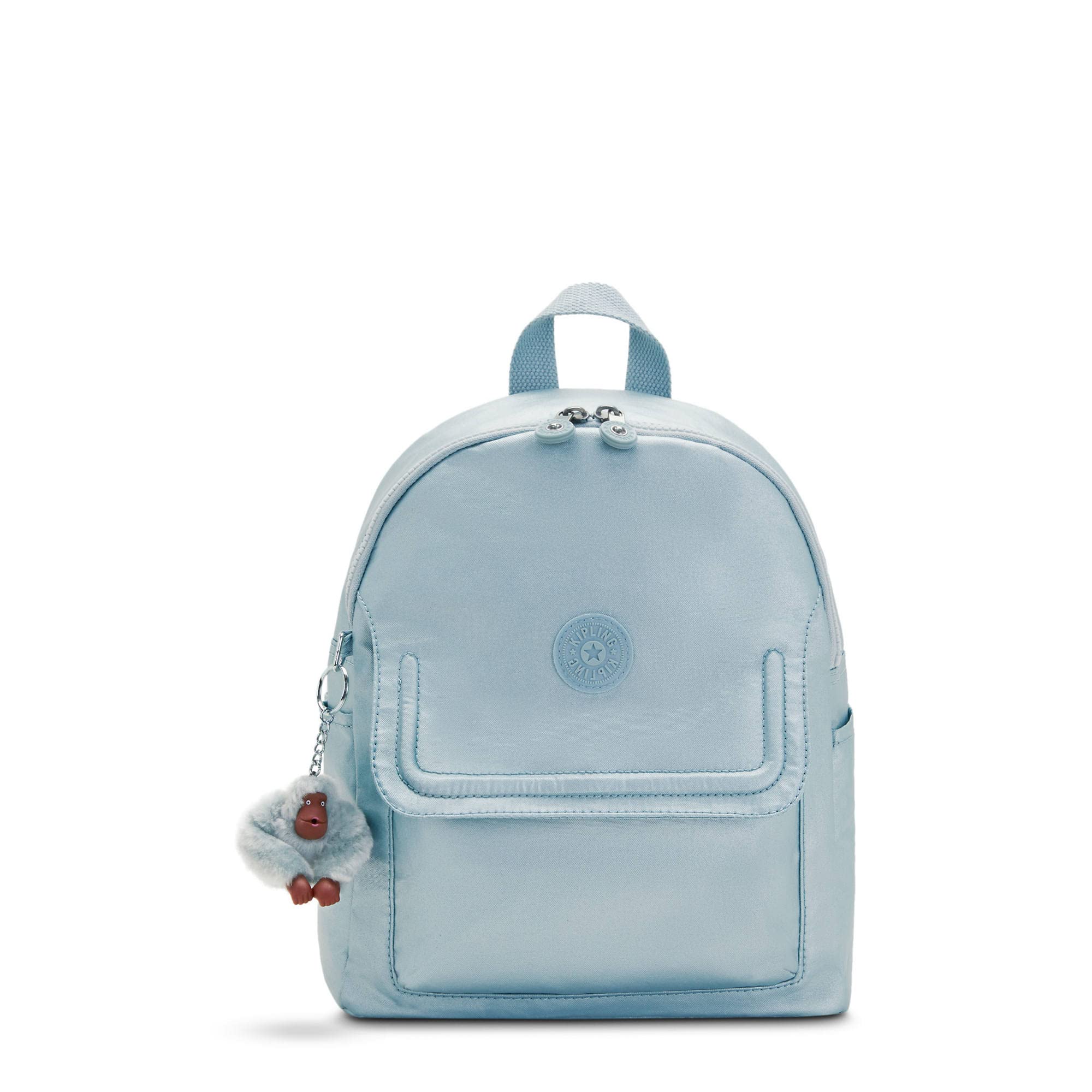 Kipling Matta Up Metallic Backpack Pearl Teal Metallic