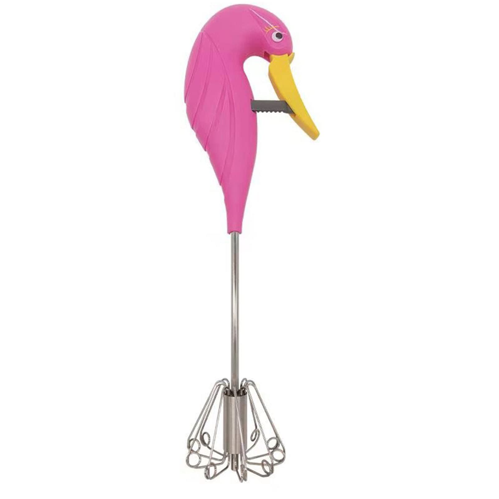 Household Semi-Automatic Rotating Egg Beater Stainless Steel Manual Mixer Self-Turning Whisk Kitchen Tool Cream Utensils Semi-automatic Egg Beater Manual Mixer Stainless Steel Beater Whisk Hand Push
