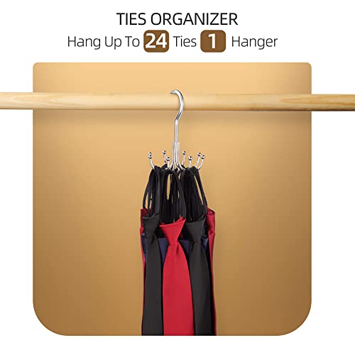 ZEDODIER Belt Hanger, Belt Rack Closet Accessories Organizer, Maximum 24 Storage Capacity, Hanging Holder Storage Hook for Belt, Bra, Tank Top, Tie, Scarf, Purse