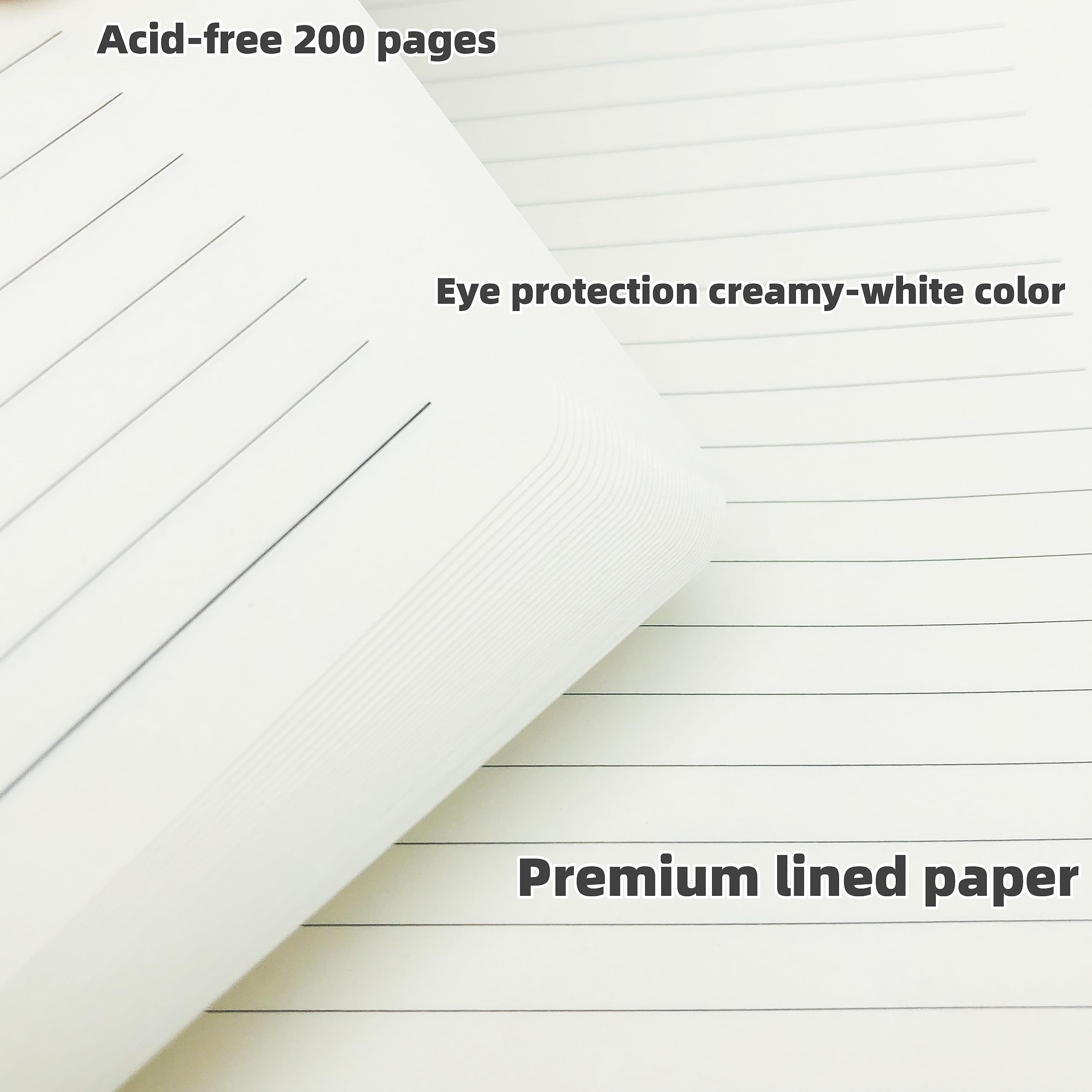 Hianan Journal Notebook,Line Ruled,Hardcover with PU Leather,200 Pages, A5 Medium 5.7 x 8.4 inches,80gsm quanlity Thick Paper (ROBIN BLUE)