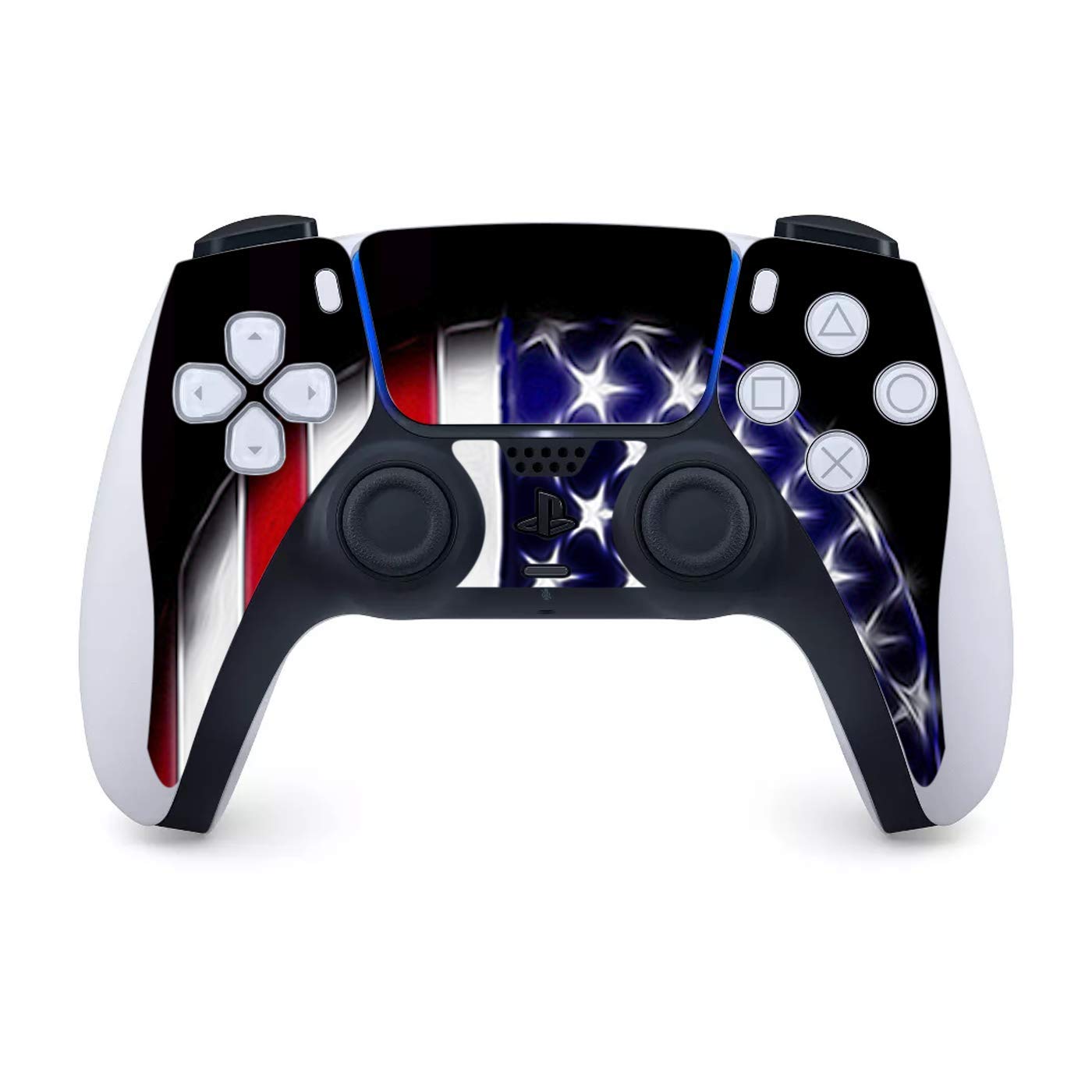 ITS A Skin Skins Compatible with Sony Playstation 5 Console Disc Edition - Protective Decal Overlay Stickers wrap Cover - American Skull Flag in Skull
