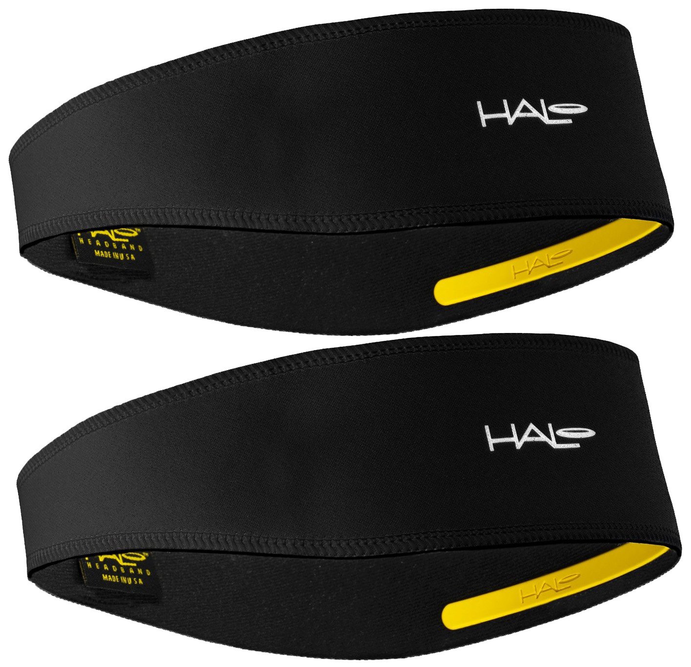 Halo II Headband Sweatband Pullover - 2 Pack - 2-Black Pullover Headbands