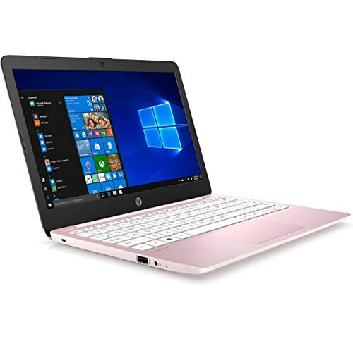 HP 2022 Stream 11.6" HD Slim and Light Laptop, Intel Celeron N4020 Processor, 4GB RAM, 64GB eMMC, HDMI, Wi-FI, Webcam, Bluetooth, 1 Year Office 365, Windows 10 S, Rose Pink, IFT 2-Week Support