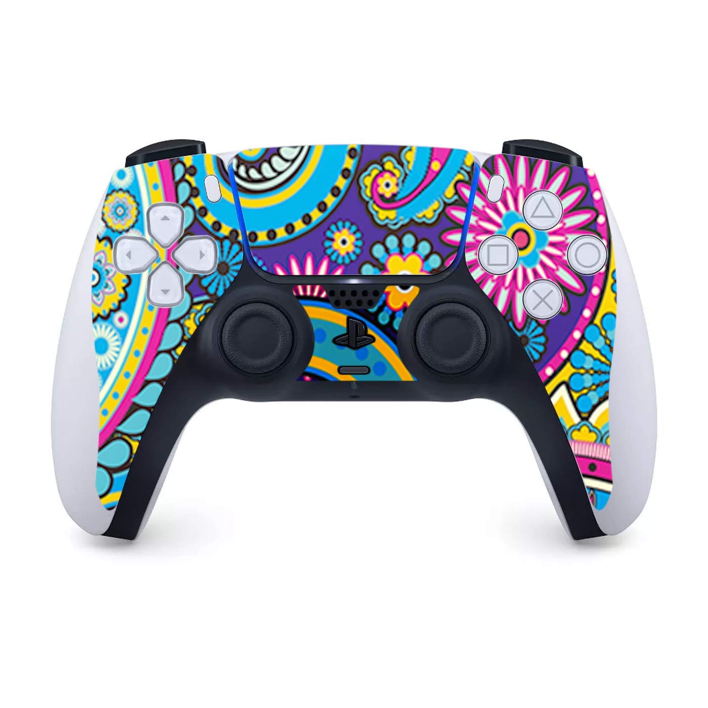 ITS A Skin Skins Compatible with Sony Playstation 5 Console Disc Edition - Protective Decal Overlay Stickers wrap Cover - Colorful Paisley Mix
