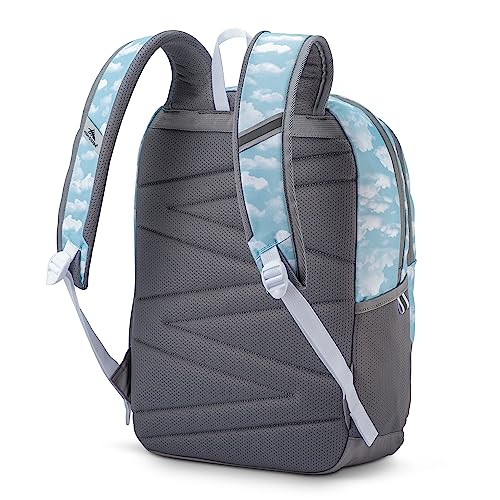 High Sierra Outburst 2.0 Carry-On Daypack Book Bag with Padded Laptop Tablet Sleeve, 360 Degree Reflectivity, Fits Most 15.6" Laptops, 28L, Clouds
