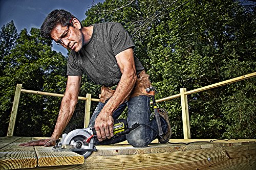 Rockwell 4-1/2” Compact Circular Saw, 5 amps, 3500 rpm, with Dust Port and Starter Kit– RK3441K , Black