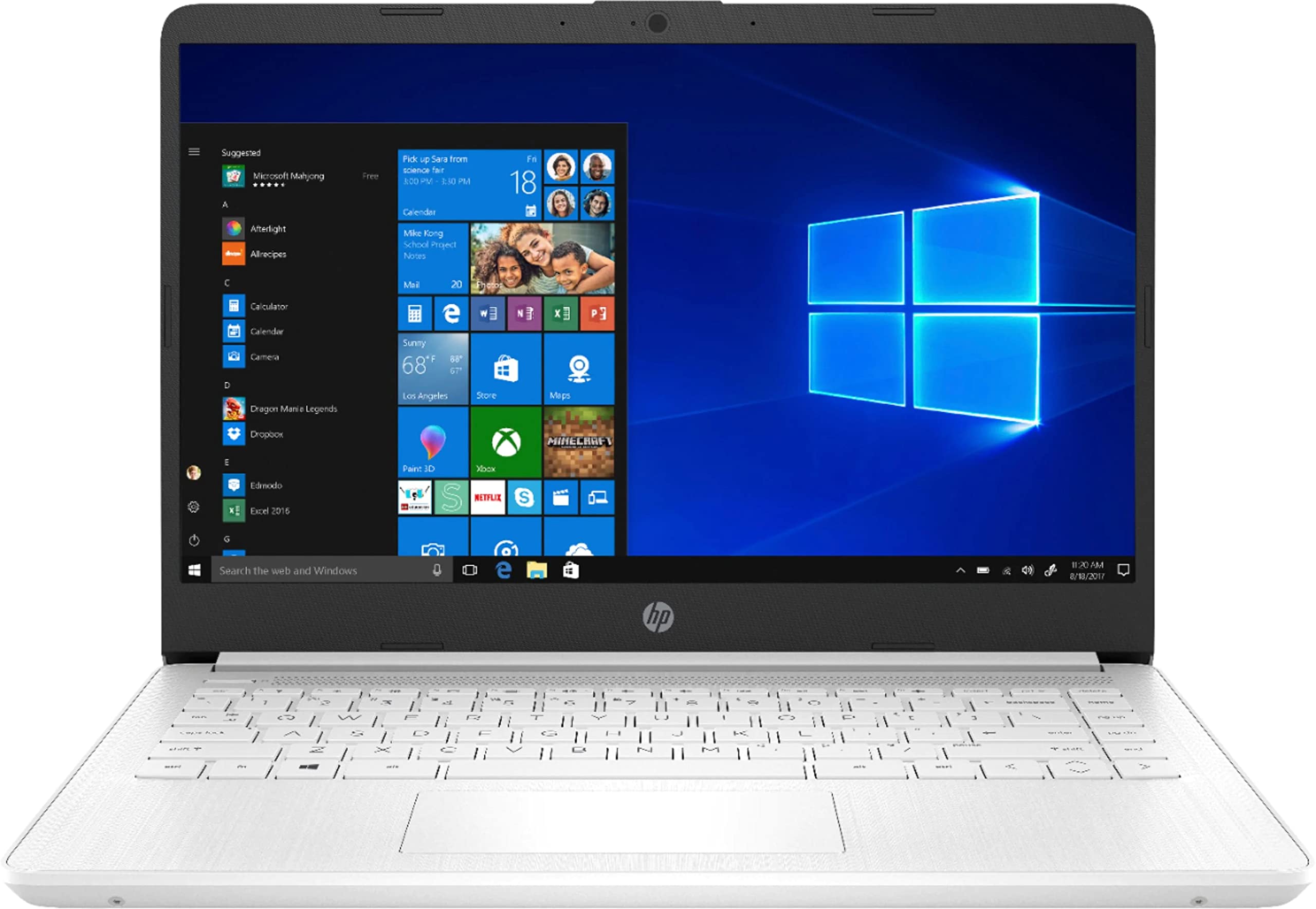 HP 2022 Stream 14inch HD Laptop, Intel Celeron N4020 Dual-Core Processor, 4GB DDR4 Memory, 128GB Storage(64GB eMMC+64GB Card),WiFi,Webcam,Bluetooth,1-Year Microsoft 365,Win10 S,Snow White|TGCD Bundle