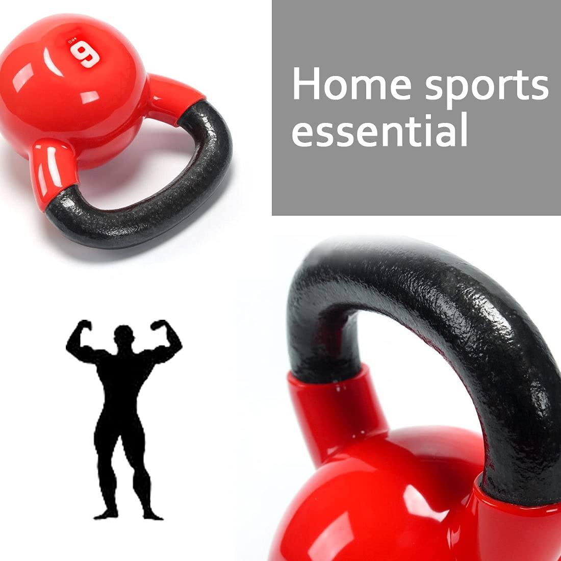 LUYIYI Kettlebells with Handles, Bodybuilding for Strength Training, Kettlebells for Squats, Snatches, Deadlifts and Thrusters