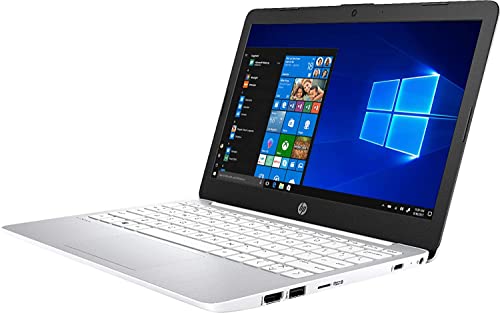 HP 2022 Stream 11.6-inch Laptop, Intel Celeron N4020 Dual-Core Processor, 4GB DDR4 Memory, 128GB Storage(64GB eMMC+64GB Card), WiFi, Webcam, Bluetooth, Snow White (Renewed)