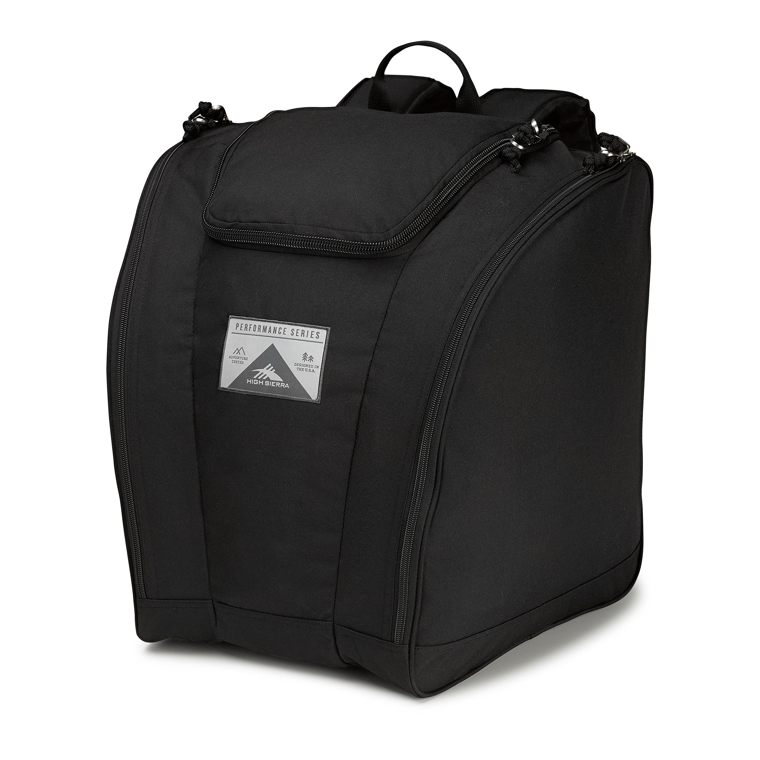High Sierra Ski/Snowboard Boot Bag Backpack, Black, One Size