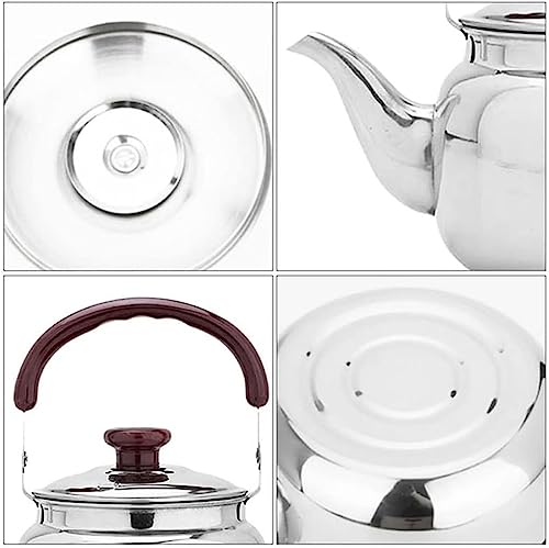 Tea Kettle Stovetop Whistling Teapot Stainless Steel Whistle Kettle Teapot With Handle Teapot For All Stovetops Kitchen Whistle Kettle Stove Top Kettle (Size : 2L)