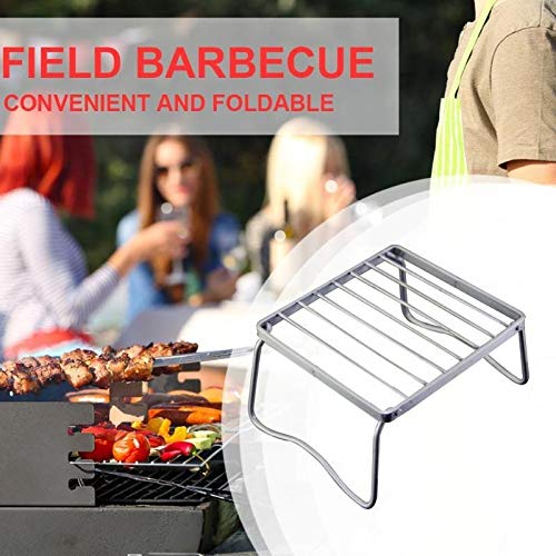 HALOU Family Party Barbecue Grill Outdoor Stainless Steel Portable Folding Barbecue Grill Garden Rack Lightweight Kitchen Tools