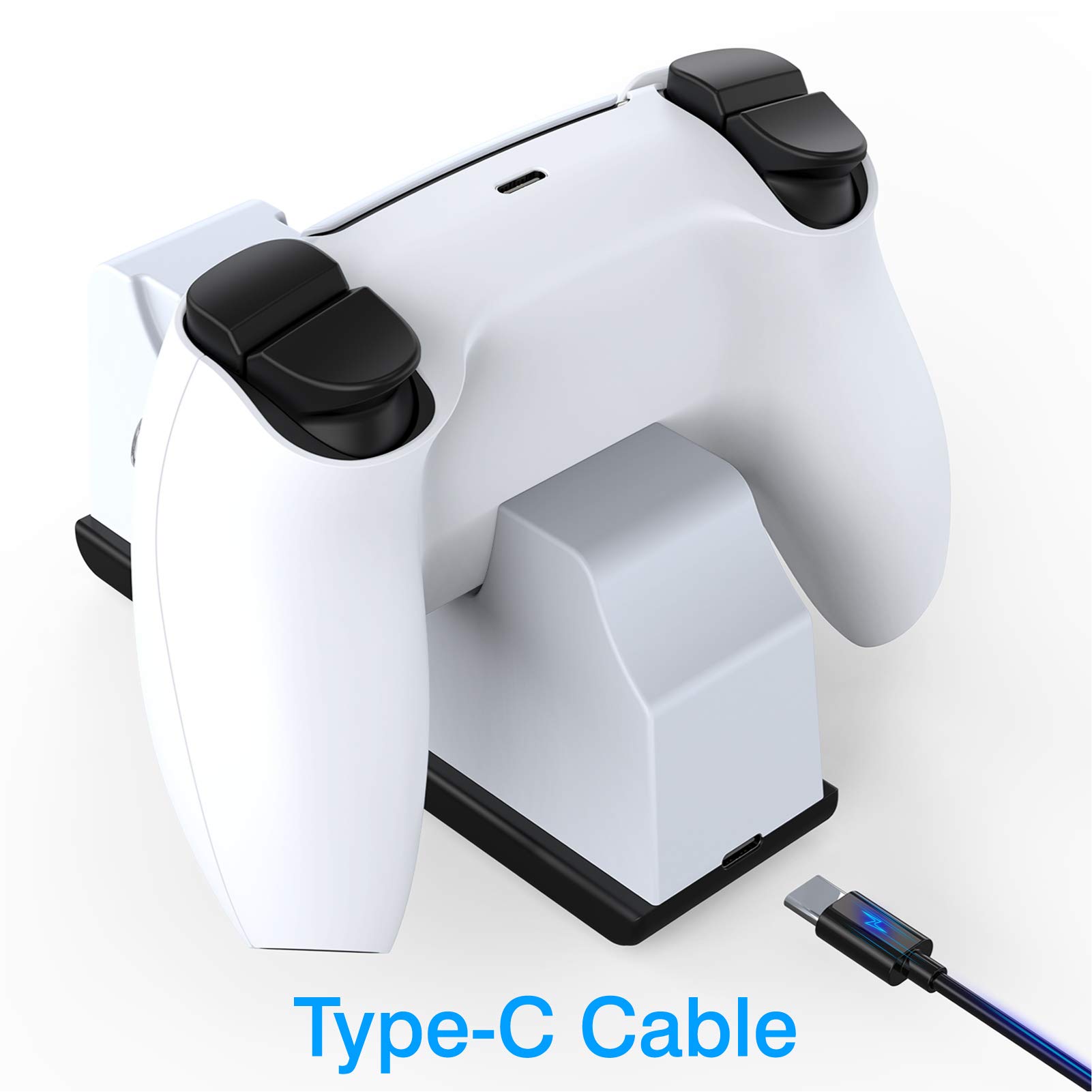 HEYSTOP PS5 Controller Charger Station, DualSense PS5 Charging Station with LED Indicator, PS5 Fast Charging Dock Compatible with Sony Playstation 5 Controller