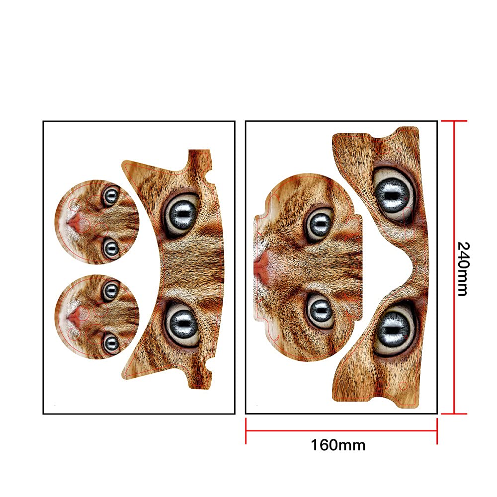 Honlyn Stickers Set Waterproof PVC Stickers Kit Decal Skin Decoration for Oculus Quest 2 Smart VR glasses headset all-in-one Accessories (Cute eye cat)