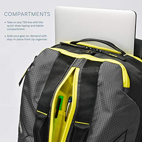 High Sierra Dells Canyon TSA Friendly Backpack Mercury/Black/Glow