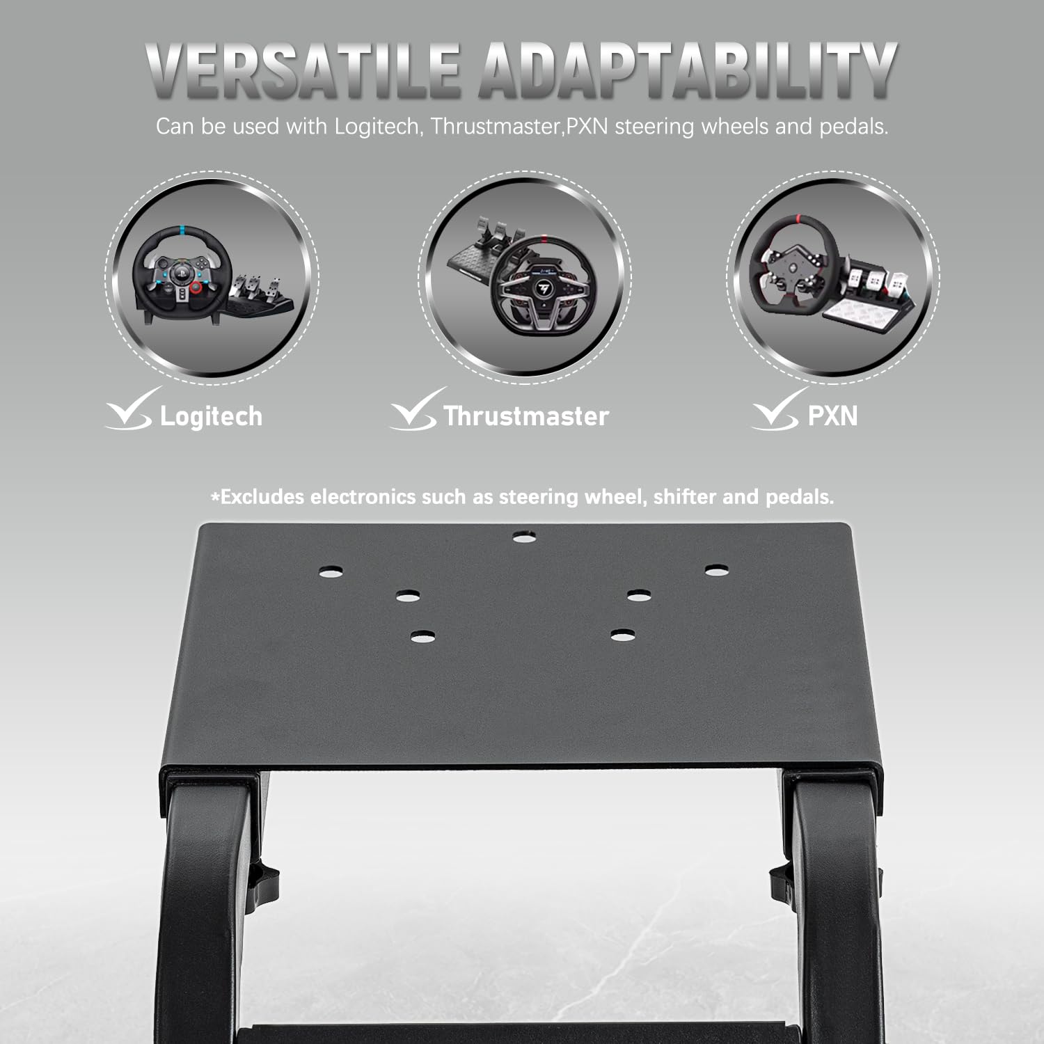 Hottoby Racing Simulaor Cockpit Aluminum Profile Truck Simulator with BlackSeat Fit for Logitech/Thrustmaster/Fanatec/Moza G920,G923 F1 Professional&Expandability,No Handbrake,Pedals,Steering Wheel